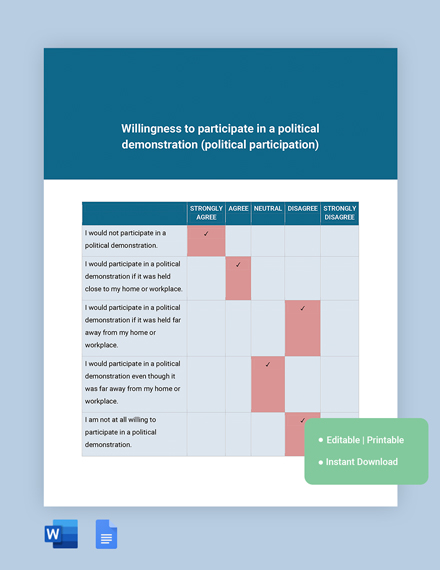 7 Point Likert Scale Template - Download in Word, Google Docs ...