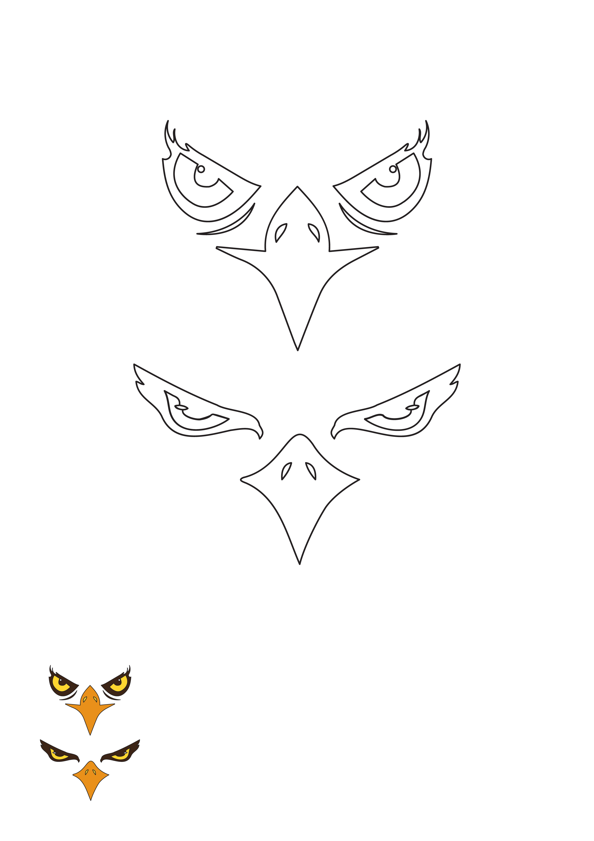Eagle Eye Drawing Sketch Coloring Page