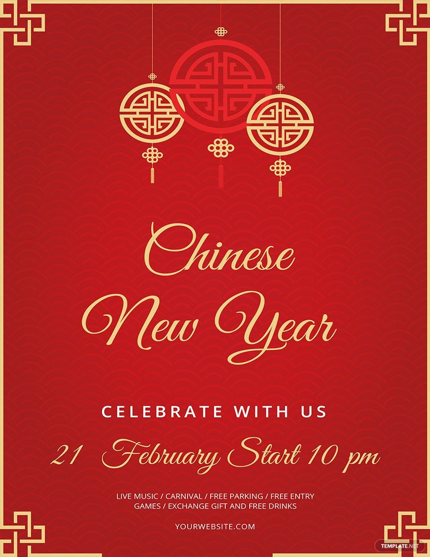 Free Chinese New Year Flyer Template Download In Word Google Docs 