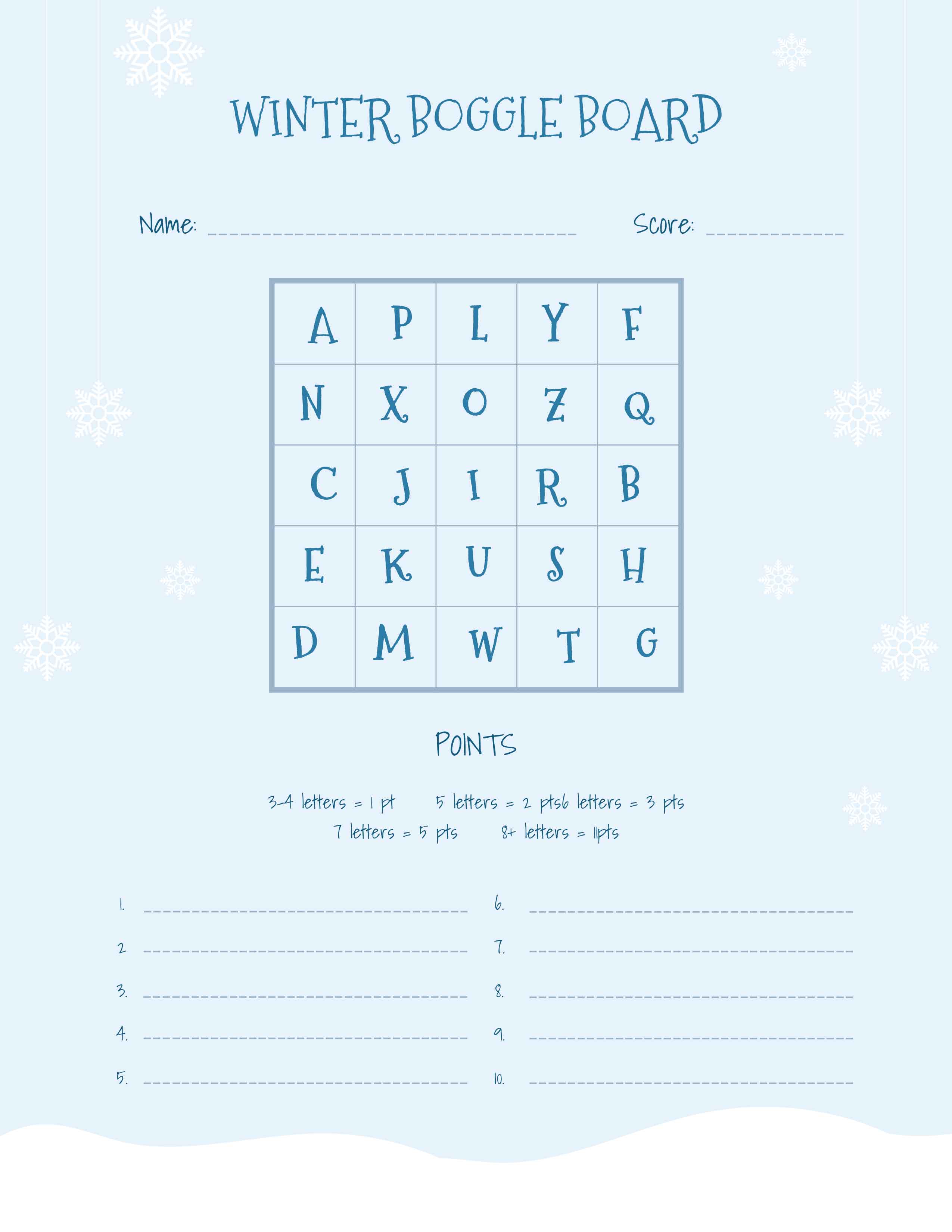 Boggle Board Worksheet Template - Edit Online & Download Example ...