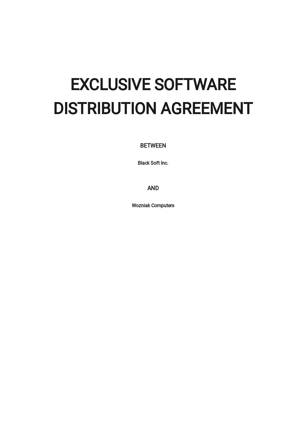 Exclusive Sales Representative Agreement Template - Google Docs, Word ...