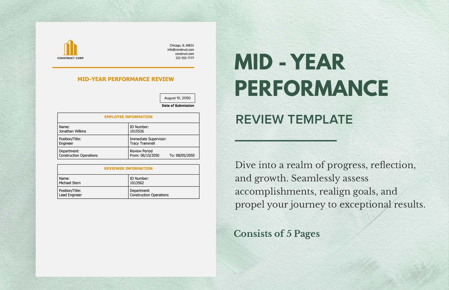 One page Performance Review Template In Word Google Docs Download One page Performance Review Template In Word Google Docs Download