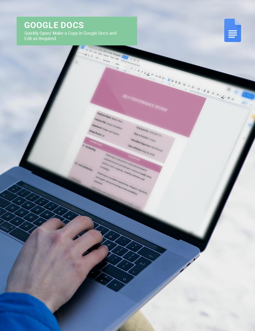 Free Self Performance Review Template Google Docs Word Template