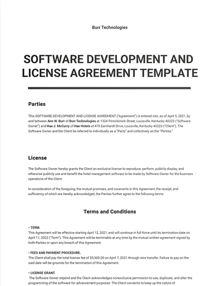 Worldwide License Agreement Template - Word (DOC) | Google Docs | Apple ...