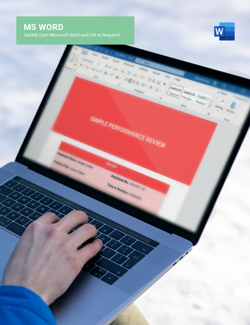 Free Simple Performance Review Template Google Docs Word Template