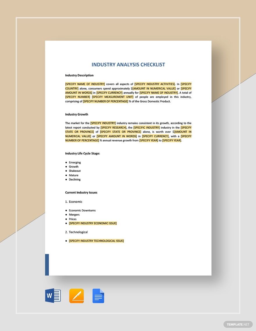Assessment Checklist Microsoft Word Free Download Template Template
