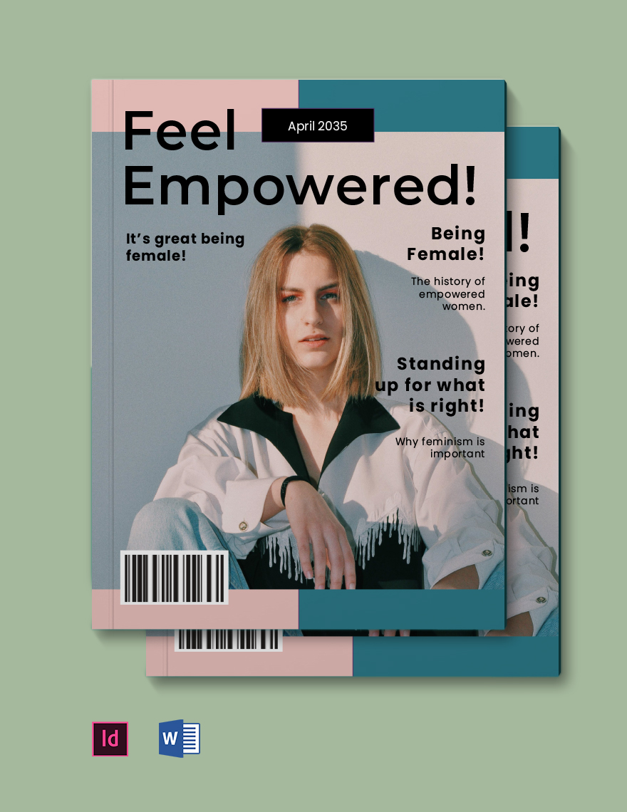Feminist Zine Template InDesign Word Template