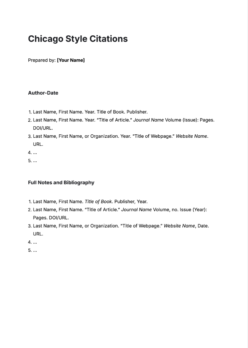 Free Chicago Style Citation Generator: Create Online