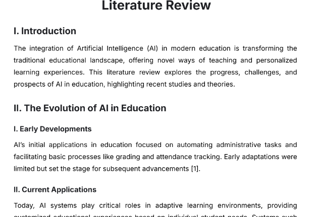 Free Literature Review Generator: Create Online | Template.net