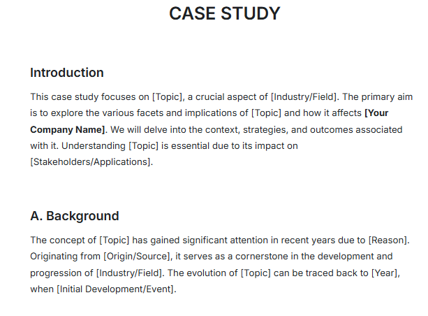 Free Case Study Generator: Create Online | Template.net