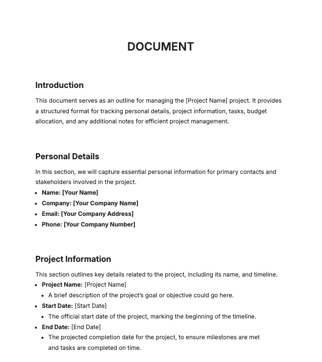 Free Document Generator: Online Editor | Template.net
