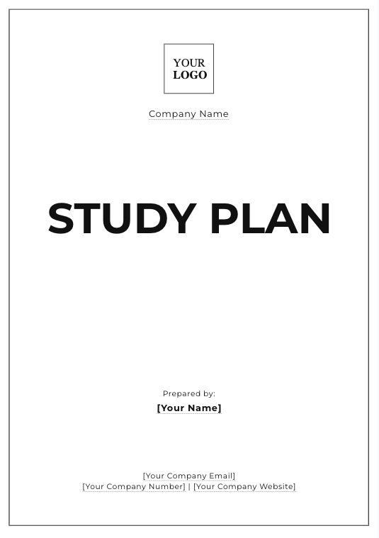 Free Study Plan Generator: Create Online | Template.net