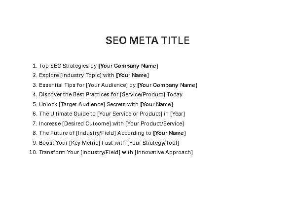 Free SEO Meta Title Generator: Create Online | Template.net
