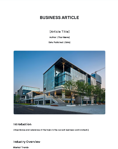 Free Business Article Generator: Create Online | Template.net