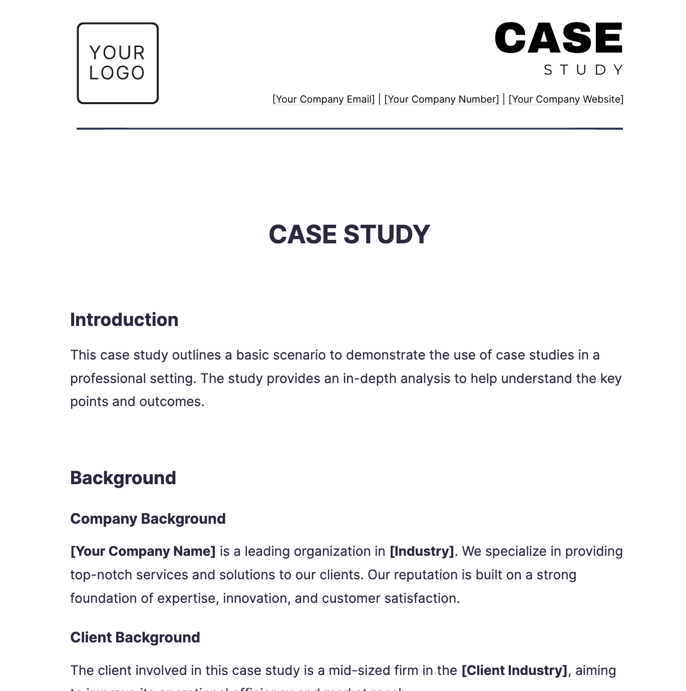 Free Case Study Generator: Create Online | Template.net