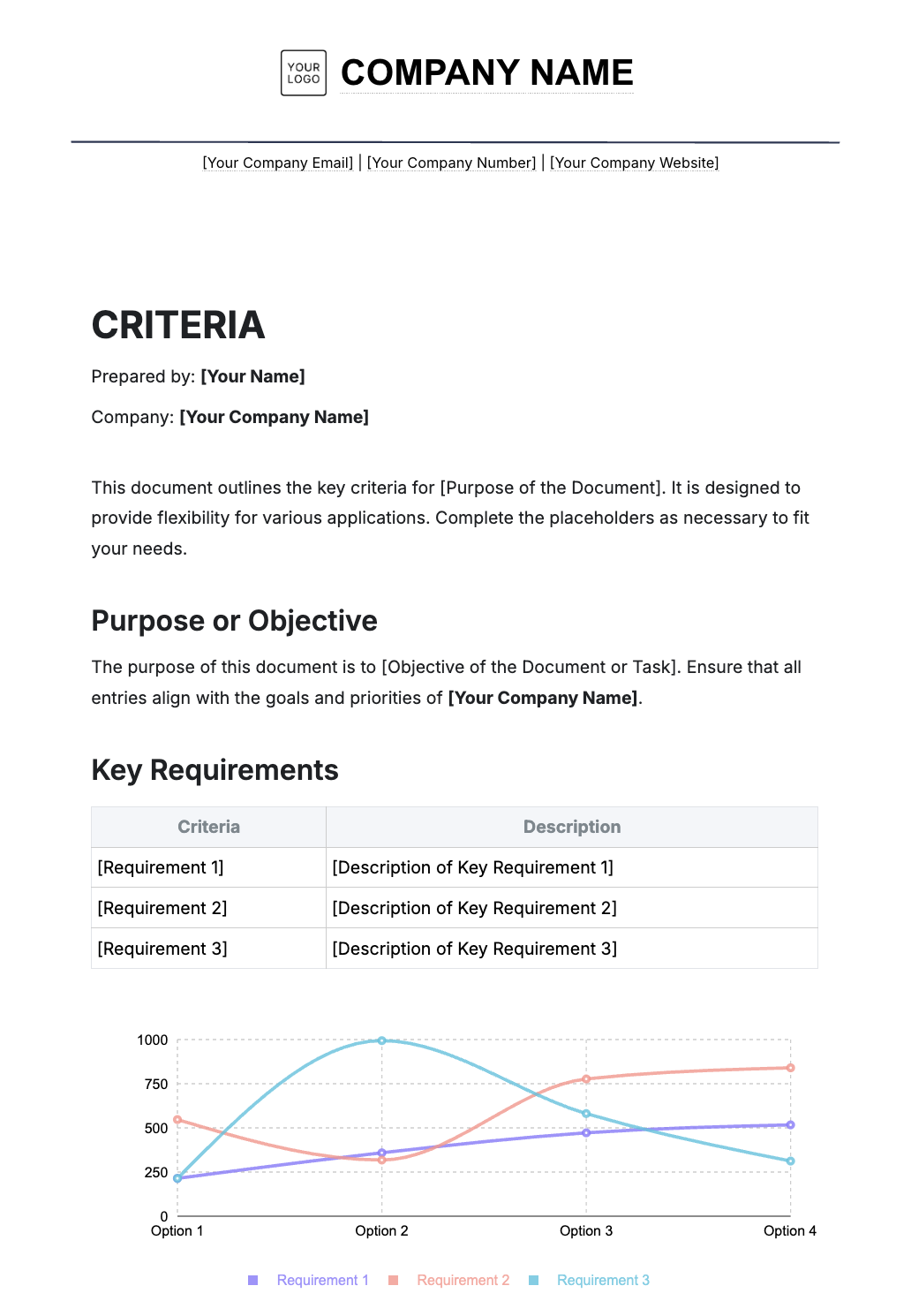 Free Criteria Generator: Create Online | Template.net