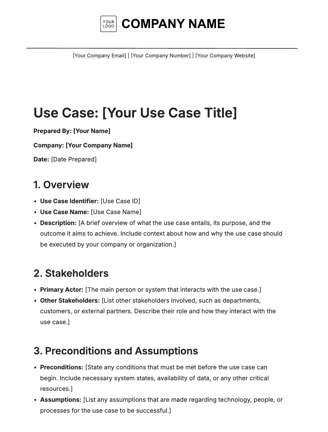 Free Use Case Generator: Create Online | Template.net