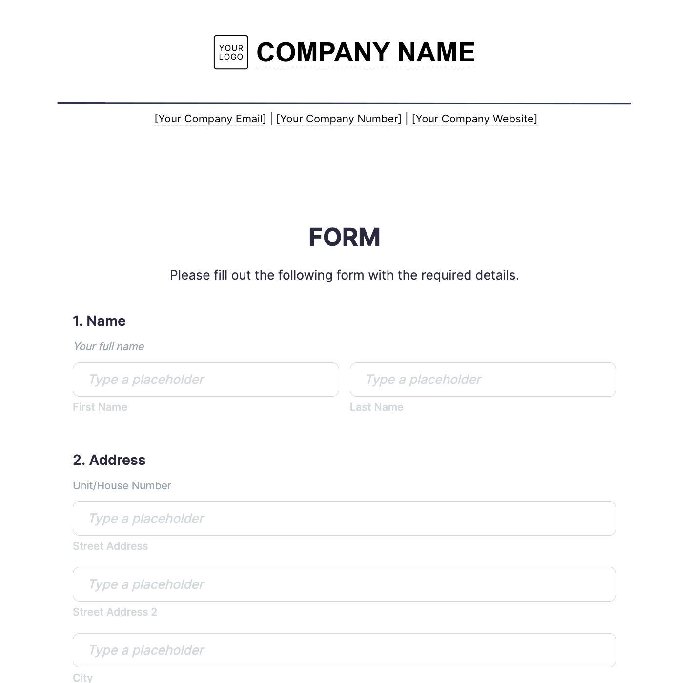 Free Forms Generator | Template.net