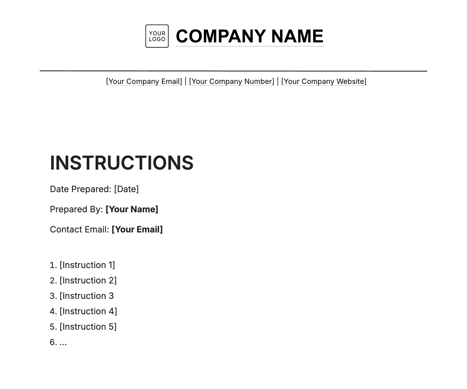 Free Instructions Generator: Create Online | Template.net