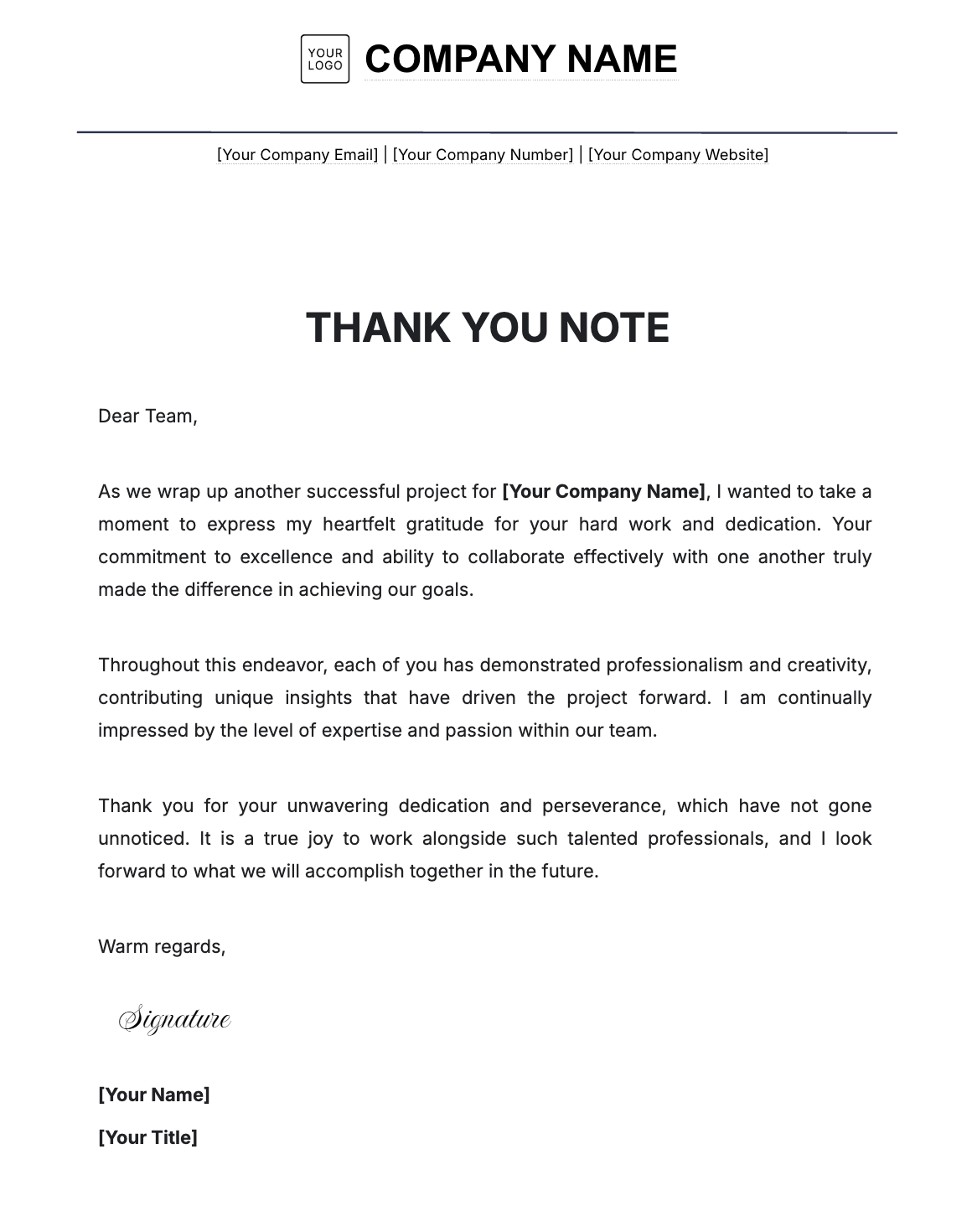 Free Thank You Note Generator: Create Online | Template.net