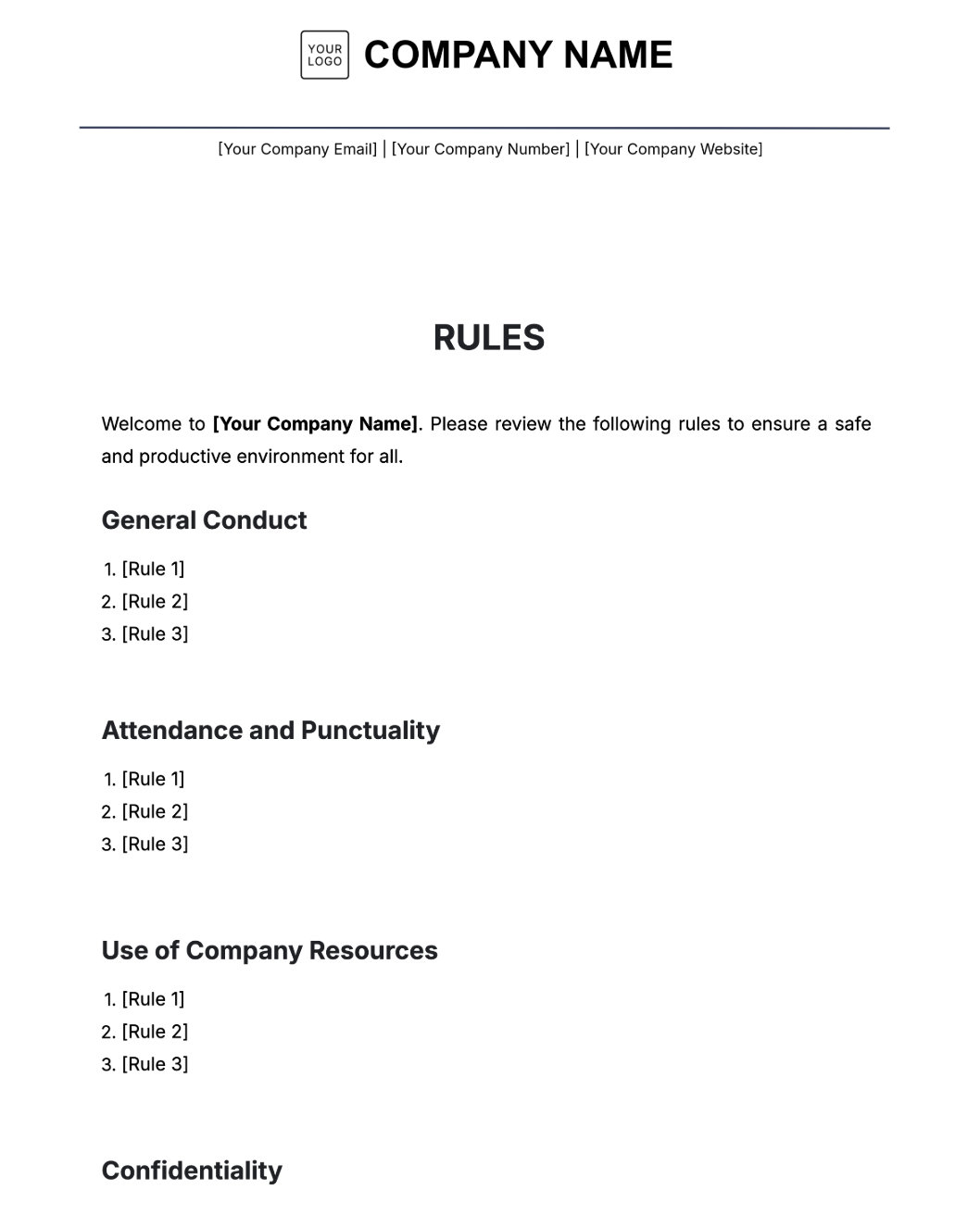 Free Rules Generator: Create Online | Template.net