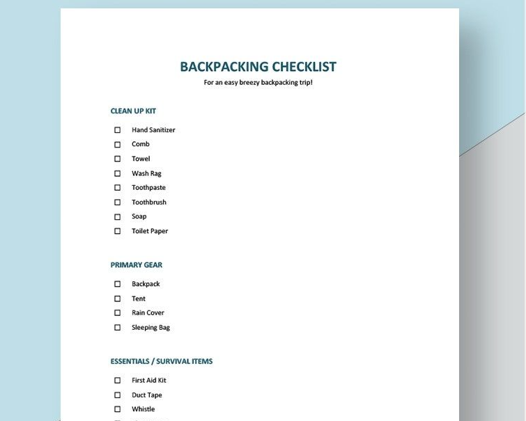 Free AI Backpacking Checklist Generator, Backpacking Checklist Maker Online