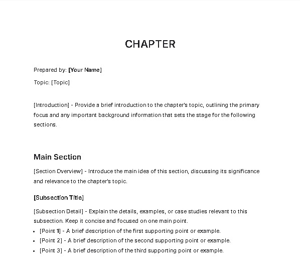 Free AI Chapter Generator, Free Chapter Maker Online