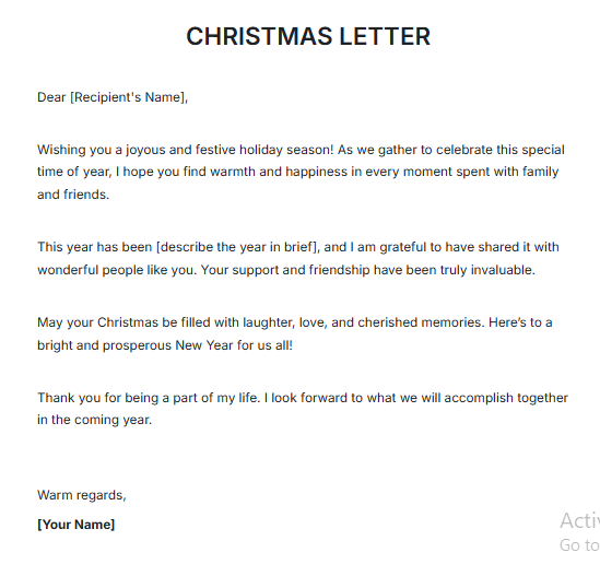 Free AI Christmas Letter Generator, Christmas Letter Maker Online