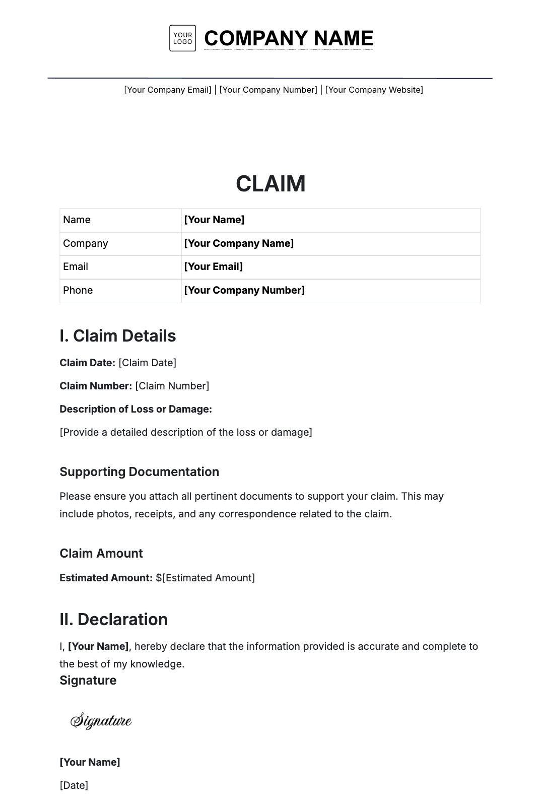 Free AI Claim Generator, Free Claim Maker Online