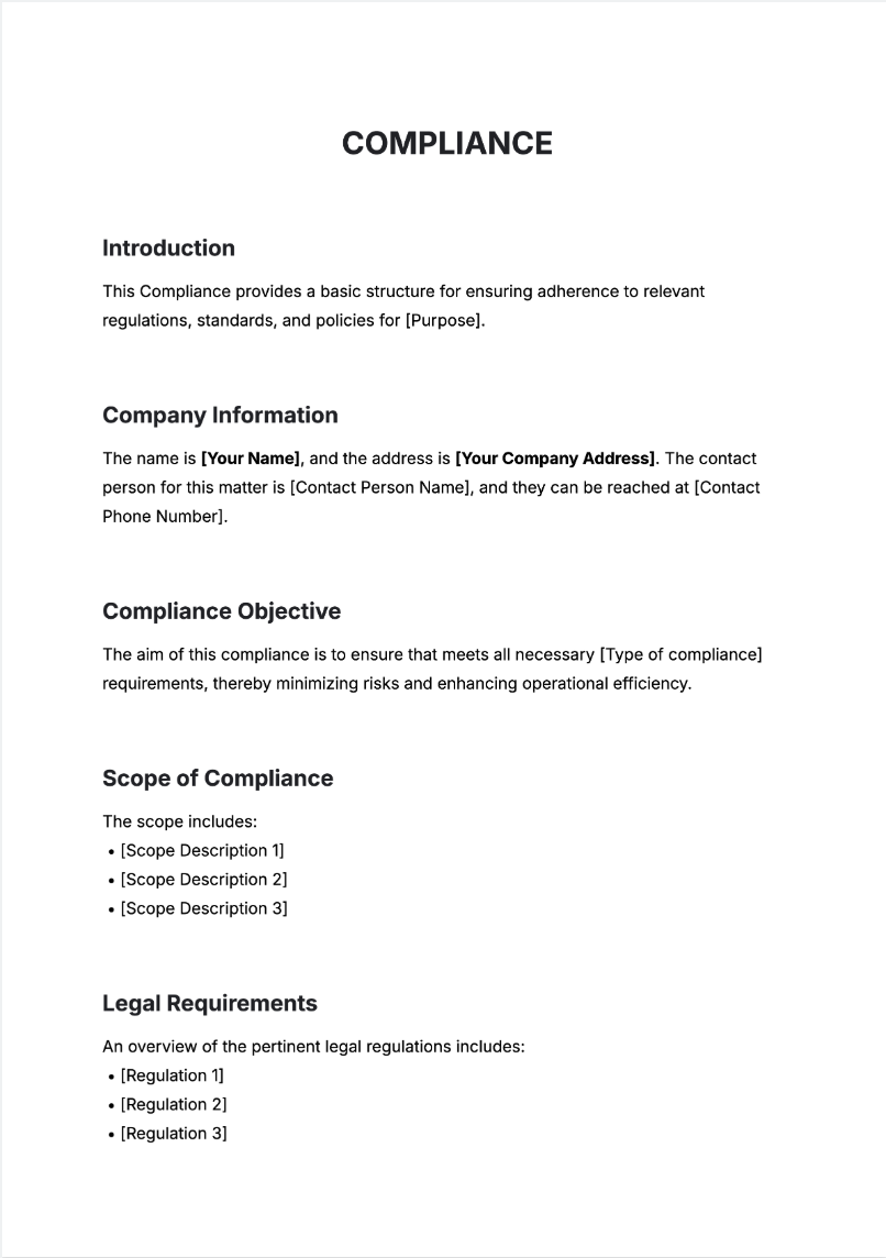 Free AI Compliance Generator, Free Compliance Maker Online