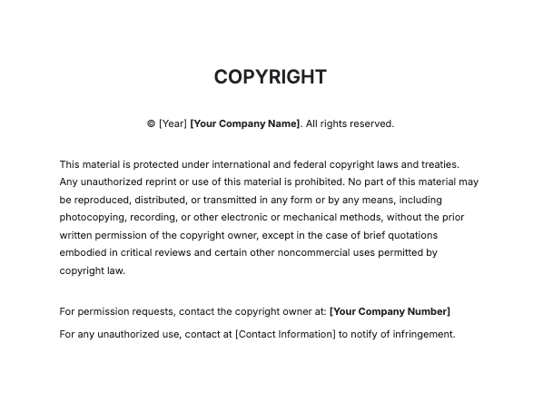 Free AI Copyrights Generator, Free Copyrights Maker Online
