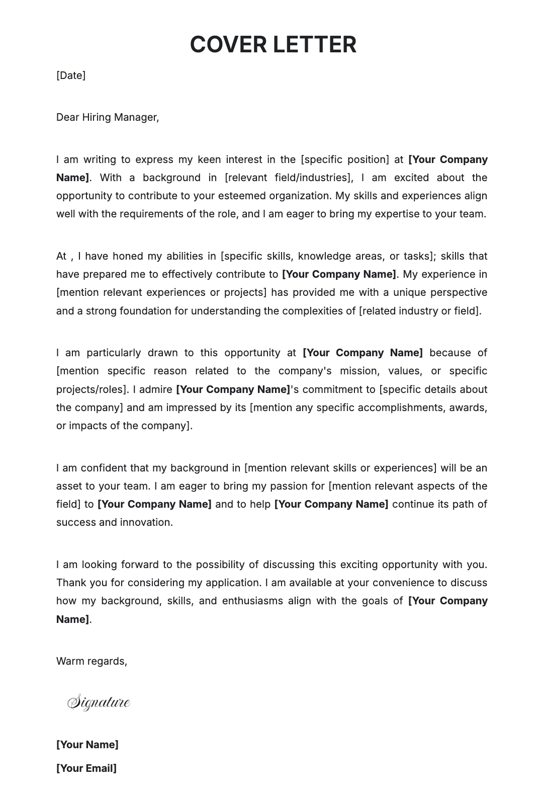 Free AI Cover Letter Generator, Free Cover Letter Maker Online