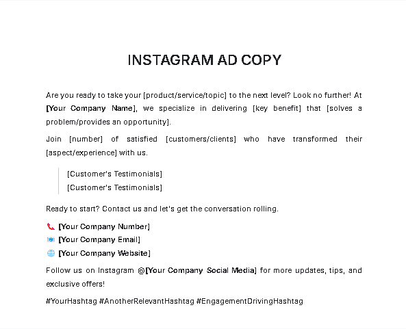 Free AI Instagram Ad Copy Generator, Free Instagram Ad Copy Maker Online