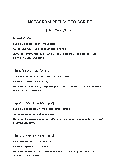 Free AI Instagram Reel Video Script Generator, Maker Online