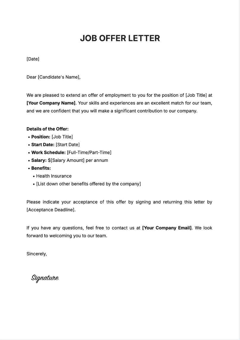 Free AI Job Offer Letter Generator, Free Job Offer Letter Maker Online