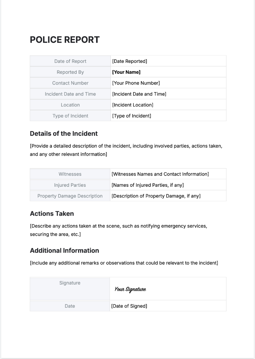 Free AI Police Report Generator, Free Police Report Maker Online