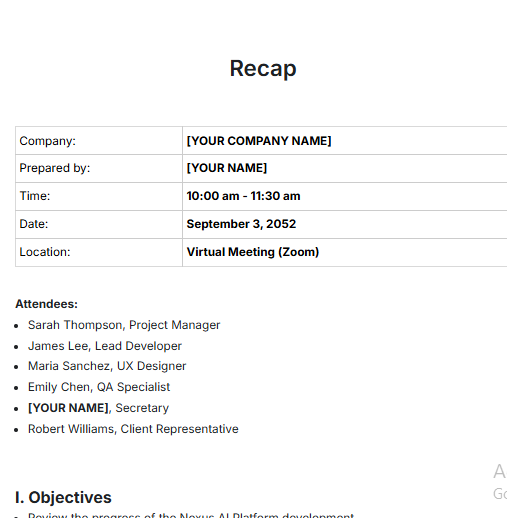 Free AI Recap Generator, Free Recap Maker Online