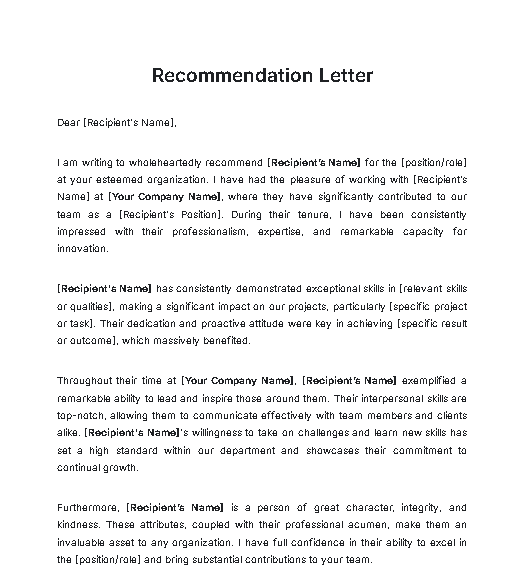 Free AI Recommendation Letter Generator, Maker Online