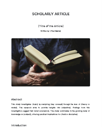 Free AI Scholarly Article Generator, Free Scholarly Article Maker Online