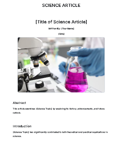 Free AI Science Article Generator, Free Science Article Maker Online