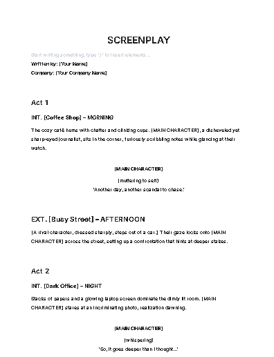 Free AI Screenplay Generator, Free Screenplay Maker Online