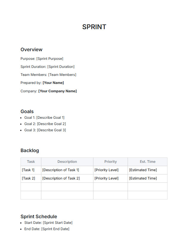 Free AI Sprint Generator, Free Sprint Maker Online