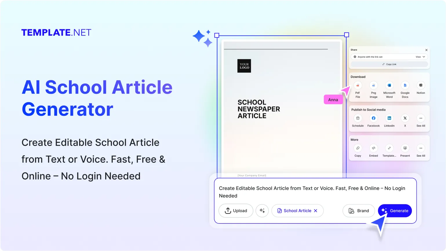 Free AI School Article Generator, Free School Article Maker Online