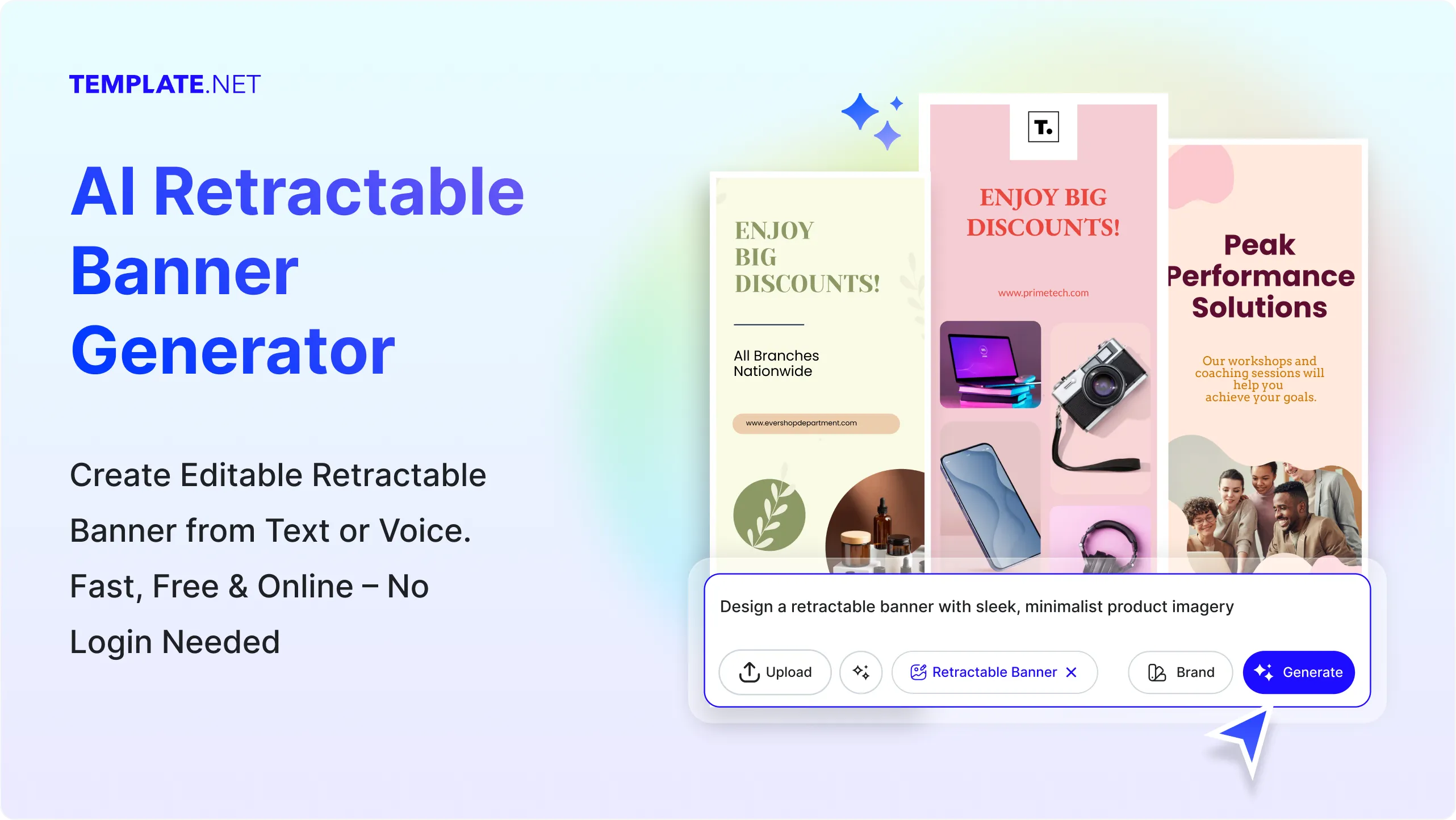 Free AI Retractable Banner Generator, Free Retractable Banner Maker Online