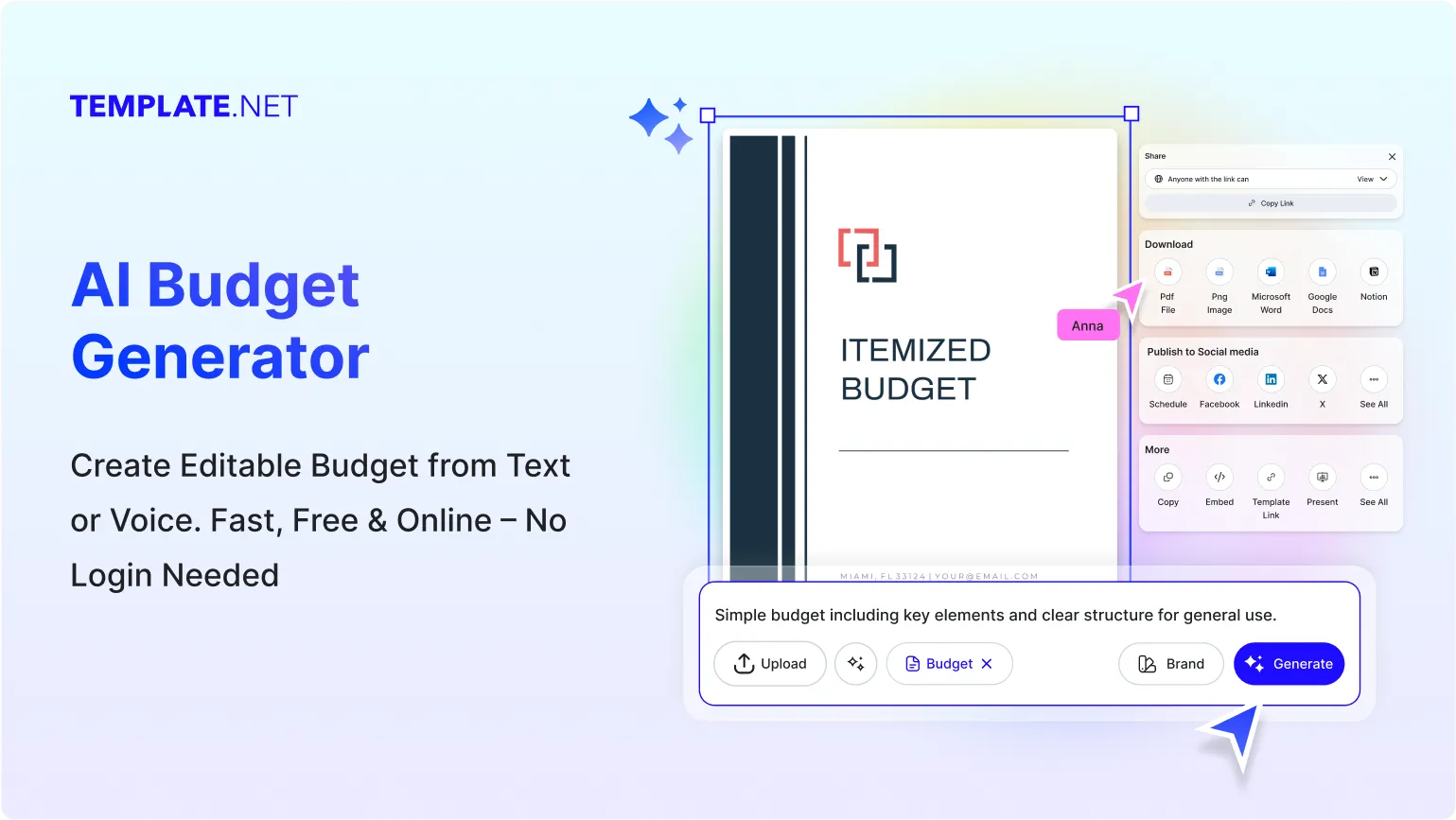 Free AI Budget Generator, Free Budget Maker Online