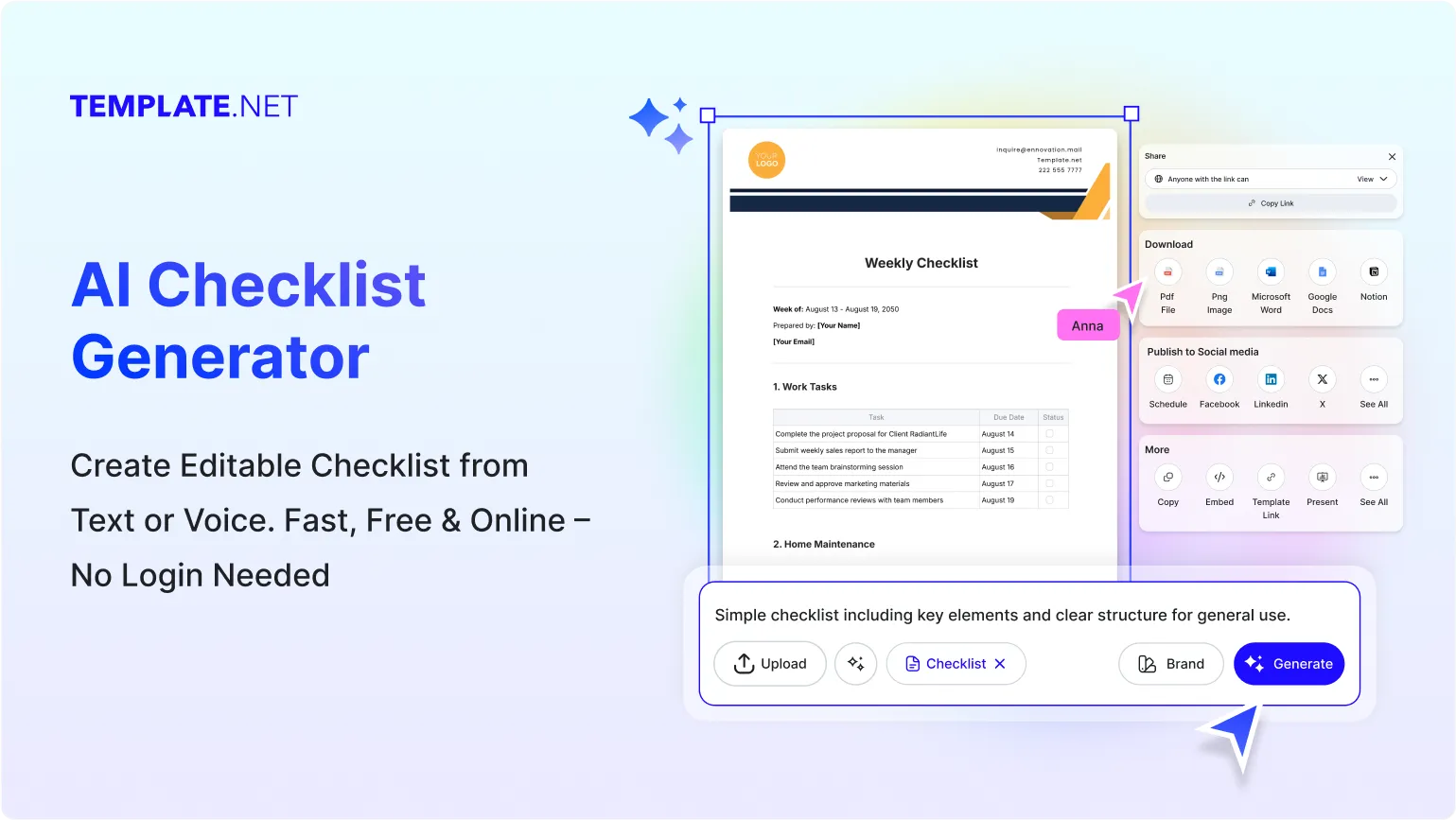 Free AI Checklist Generator, Free Checklist Maker Online