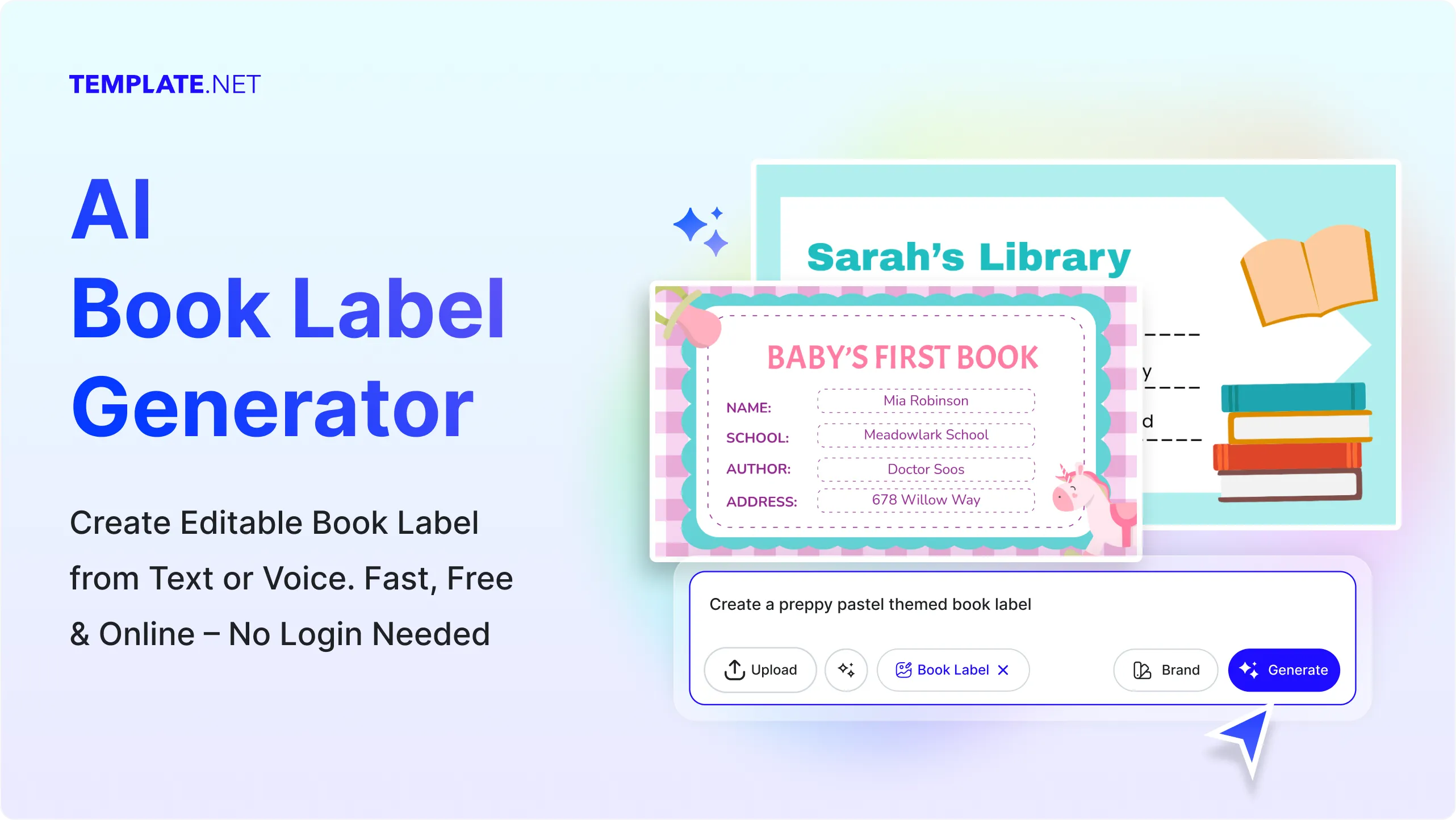 Free AI Book Label Generator, Free Book Label Maker Online