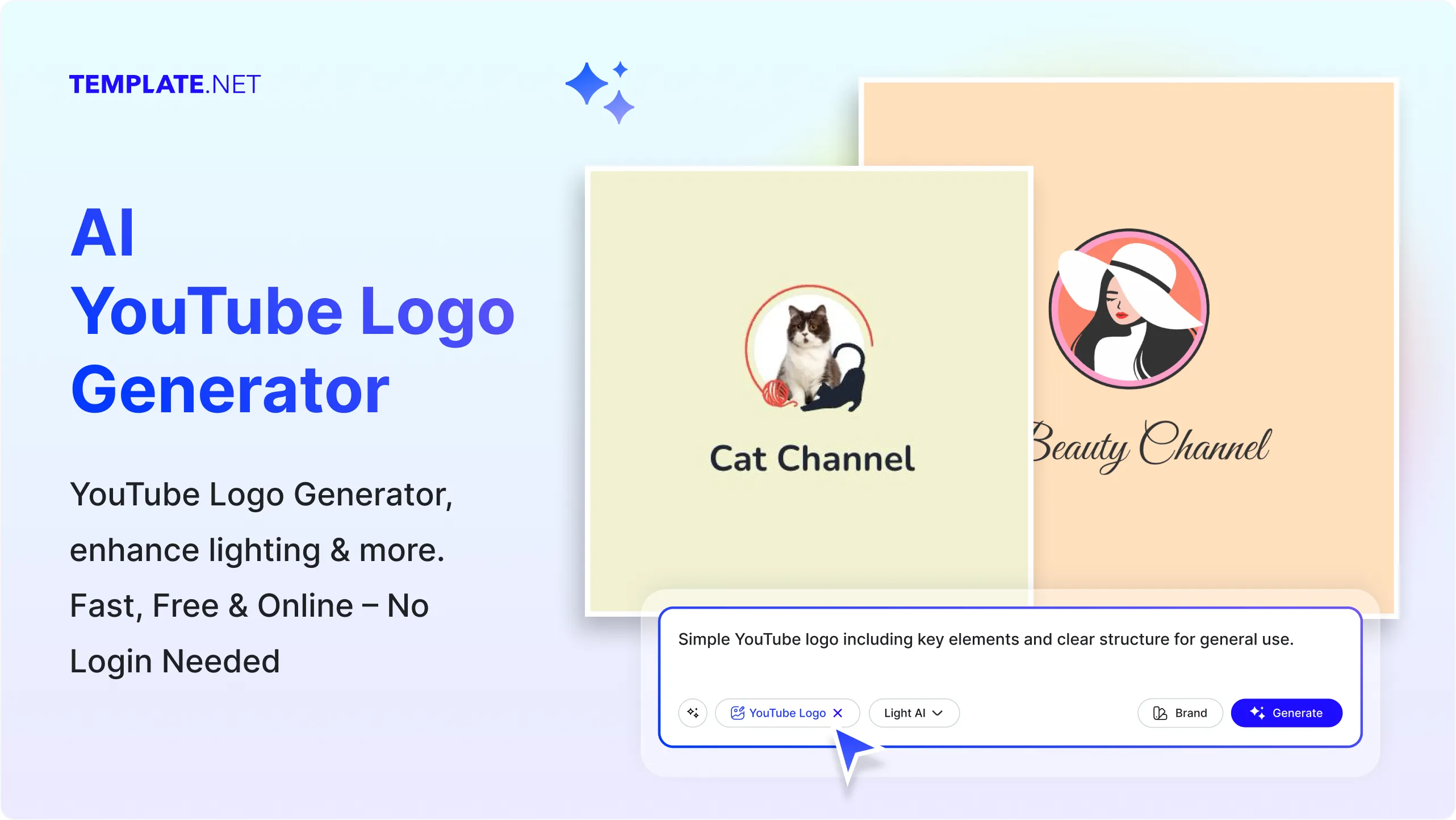 Free AI YouTube Logo Generator, Create Logo Images Online [ No Signup ]