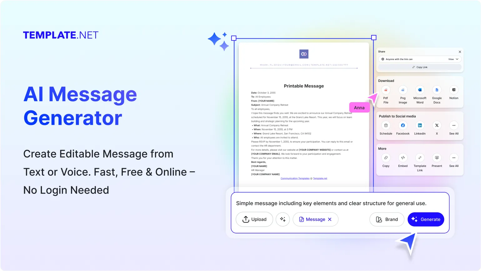 Free AI Messages Generator, Free Messages Maker Online