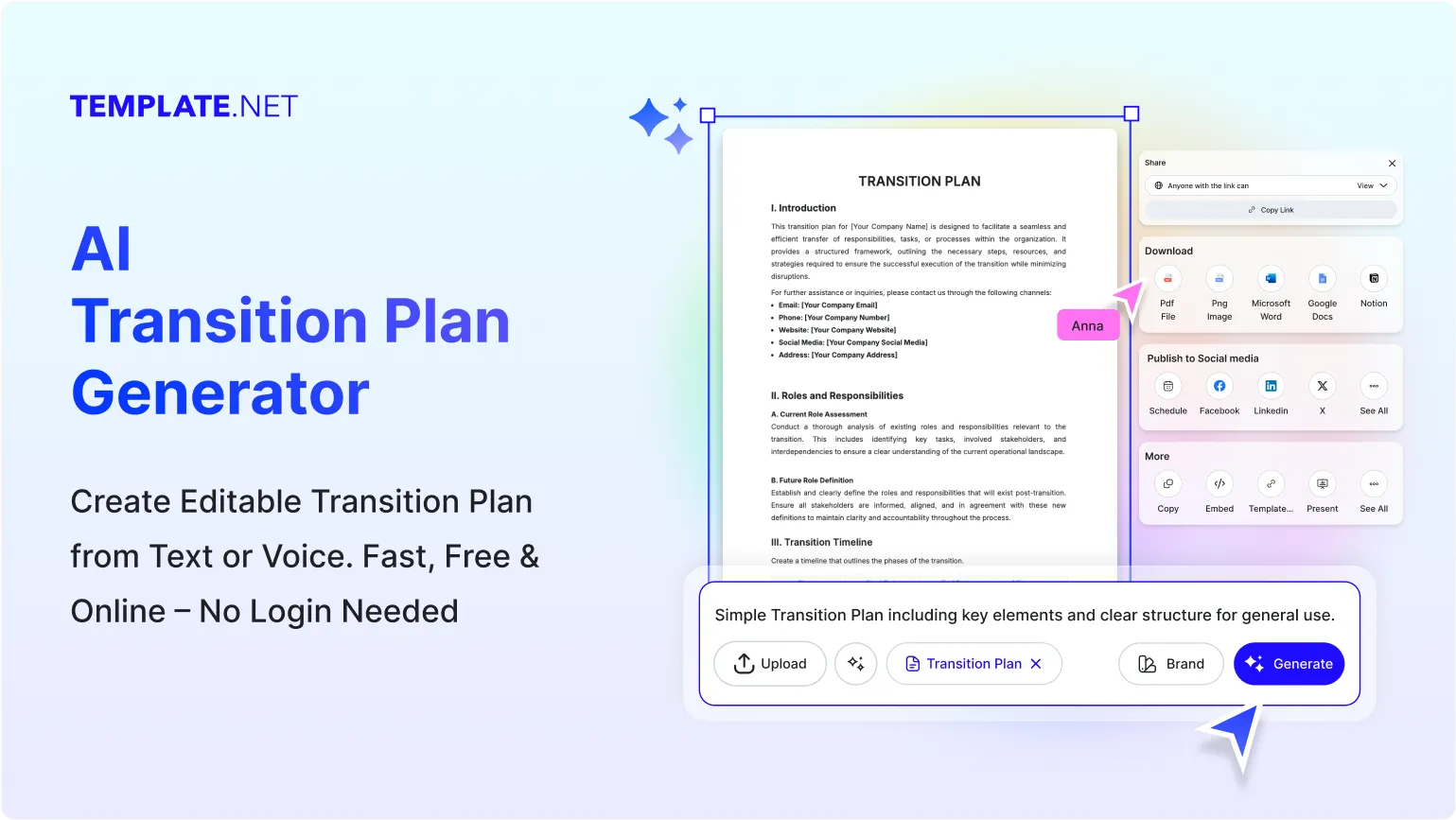 Free AI Transition Plan Generator, Free Transition Plan Maker Online